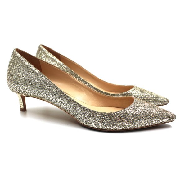 Jimmy Choo | Shoes | Jimmy Choo Romy Leather Kitten Heel Pump Gold ...